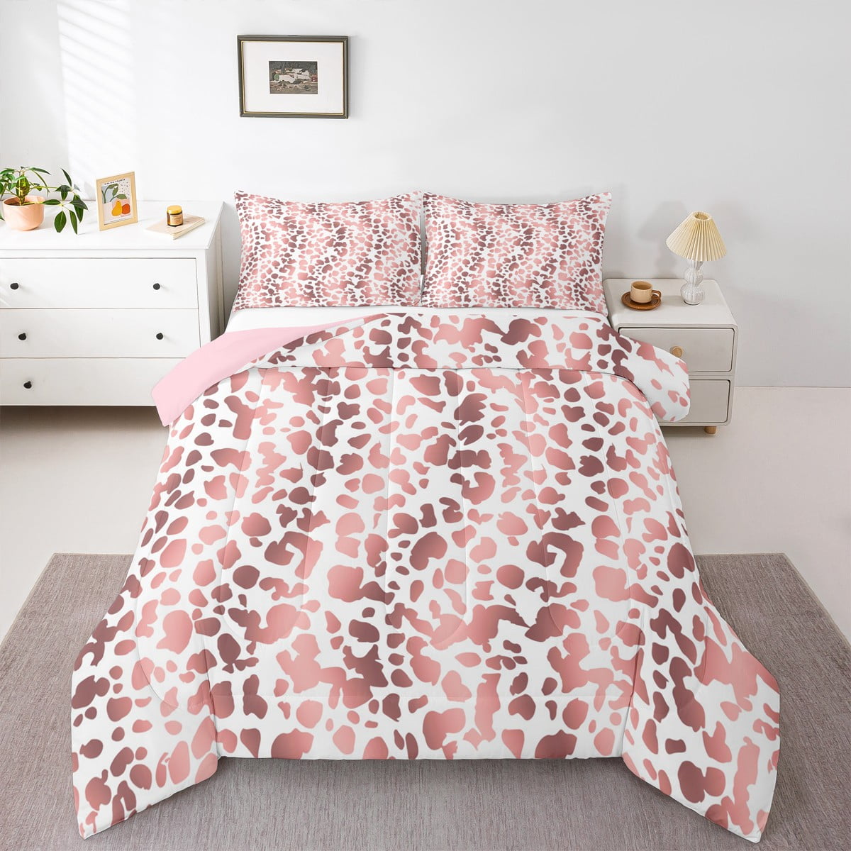 Manfei Cheetah Pattern Bedding Comforter Set,Jungle Wildlife Leopard ...