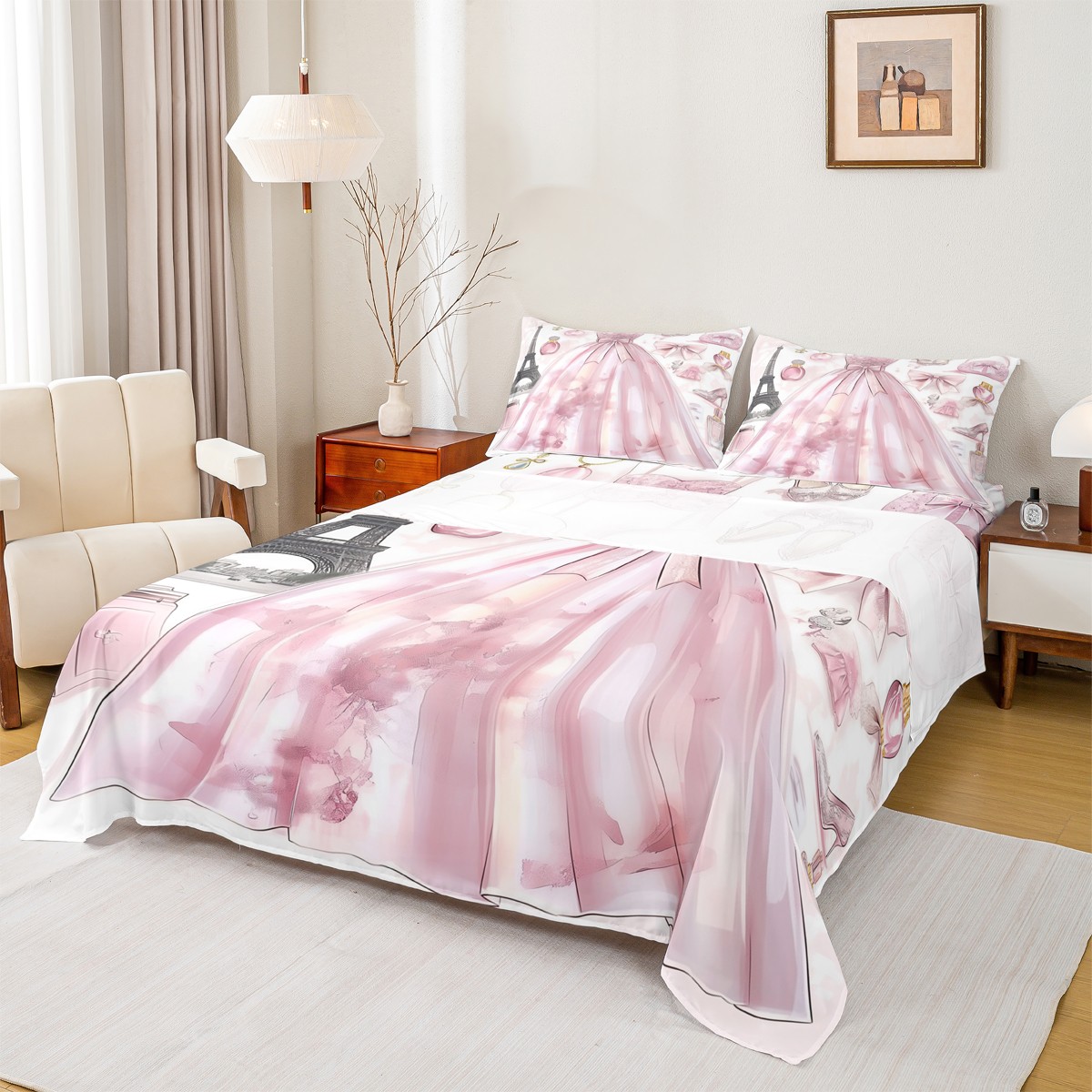 Manfei Chic Princess Dree Full Size Sheets,Romantic Valentine'S Day Bed ...