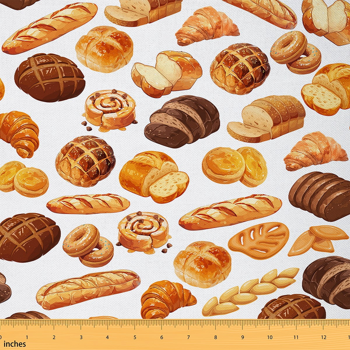 Manfei Chocolate Bread Sewing & Crafting Fabric (2 Yards) for Kids ...