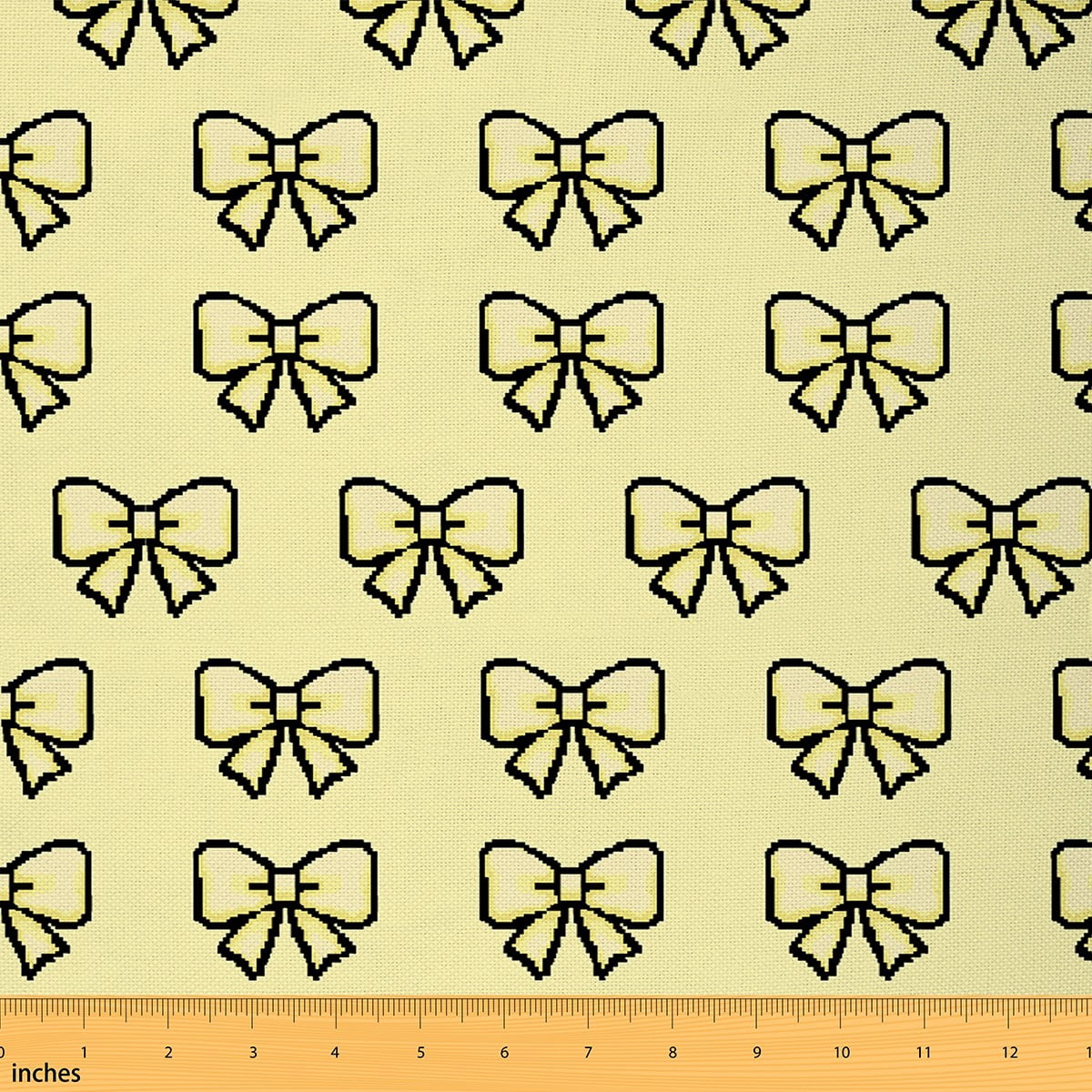 Manfei Cute Bowknot Fabric by the Yard (2 Yards), Kawaii Bow Decorative ...