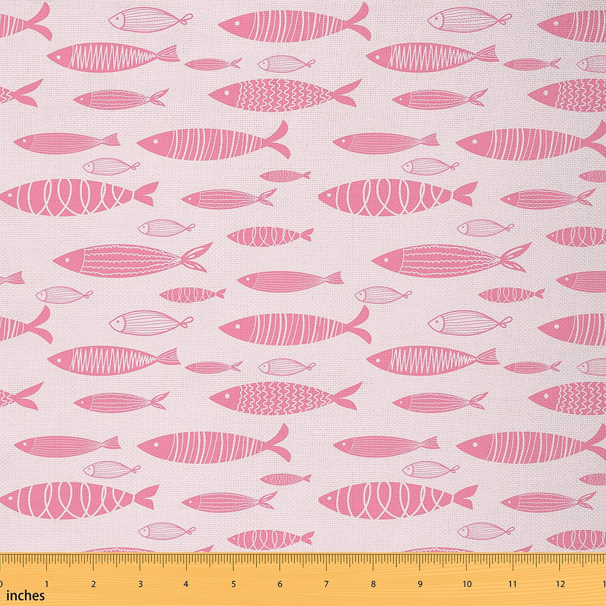 Manfei Cute Fish Sewing & Crafting Fabric (1 Yard), Ocean Wildlife Home ...