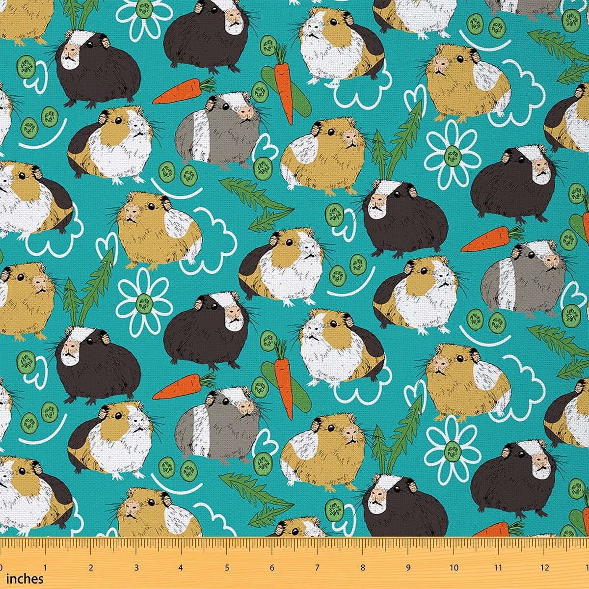 Manfei Cute Guinea Pig Sewing & Crafting Fabric (10 Yards) for Kids ...