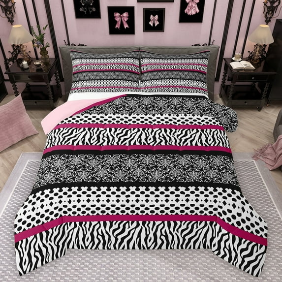 Manfei Dimgrey Abstract Ombre Queen Comforter Set for Adult, Retro ...