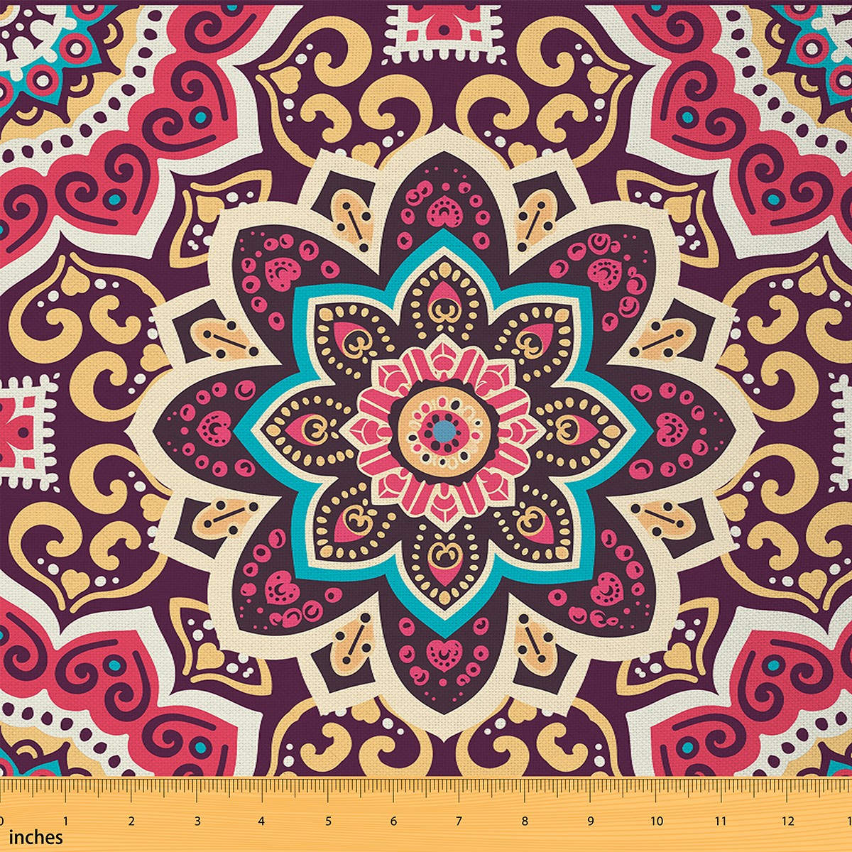 Manfei Exotic Mandala Fabric by the Yard (10 Yards), Vintage Floral ...