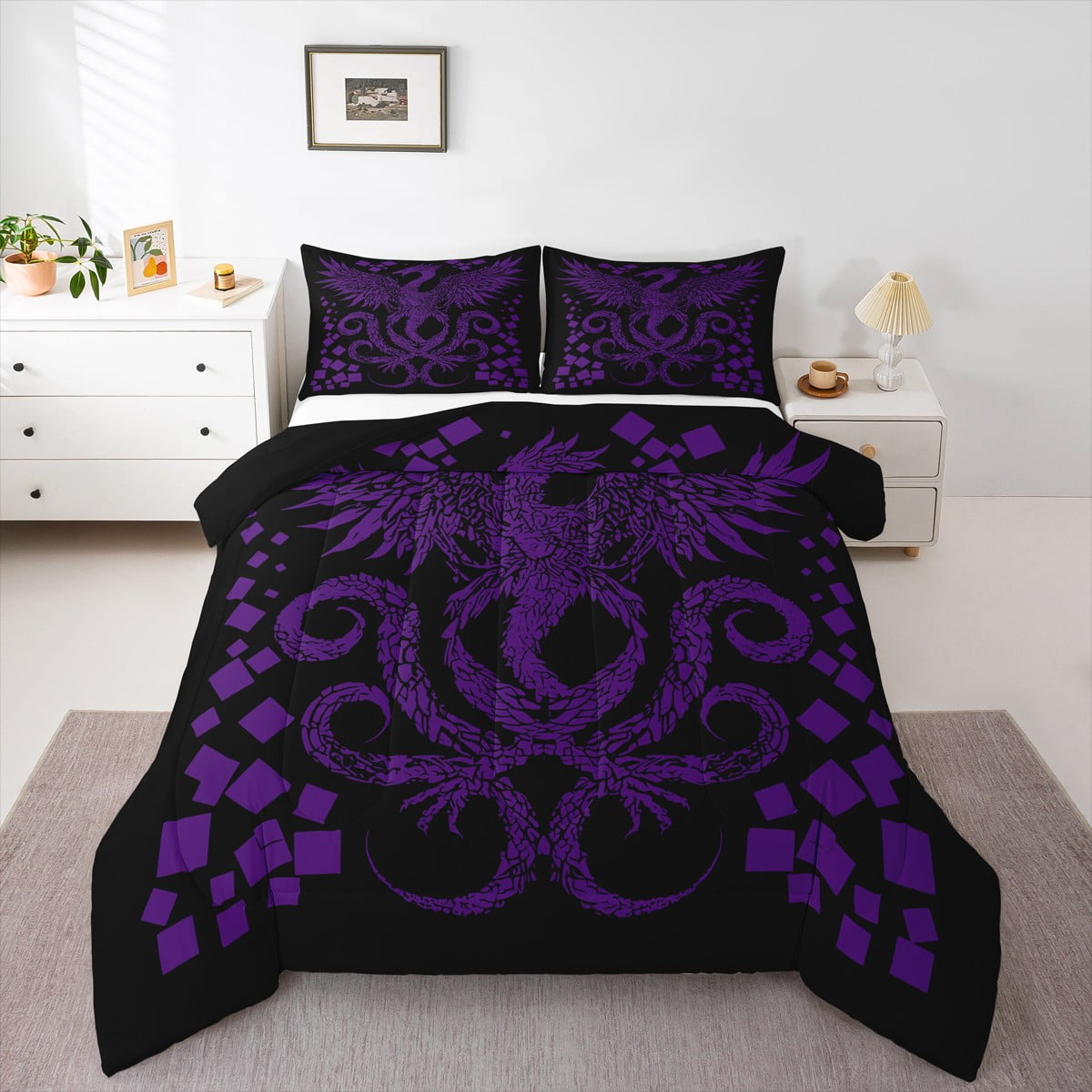Manfei Fantsay Theme Bedding Comforter Set,Magic Animal Dragon Twin ...
