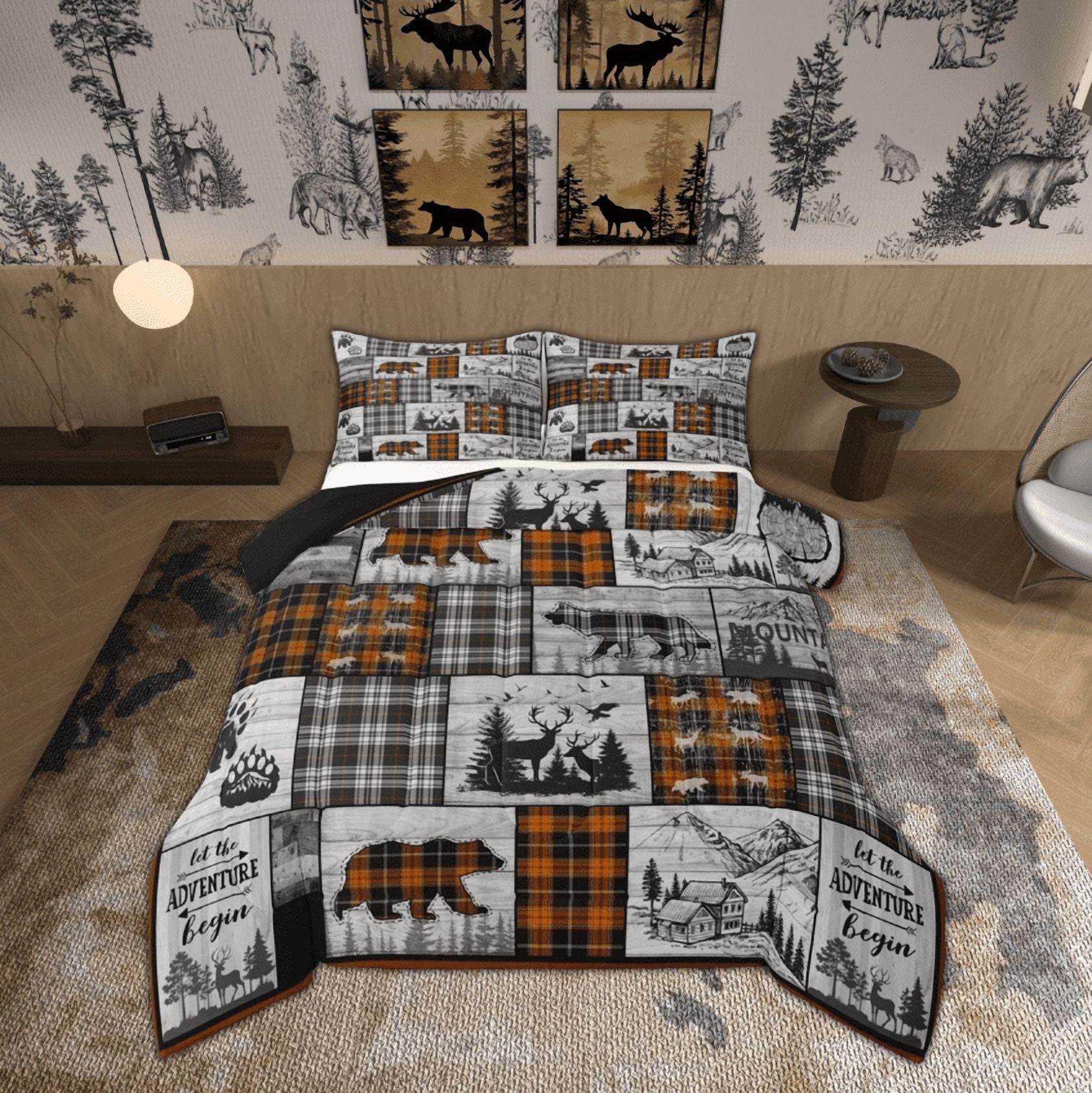 Feelyou Farmhouse Adventure Bedding Comforter Set, Lake House Twin ...