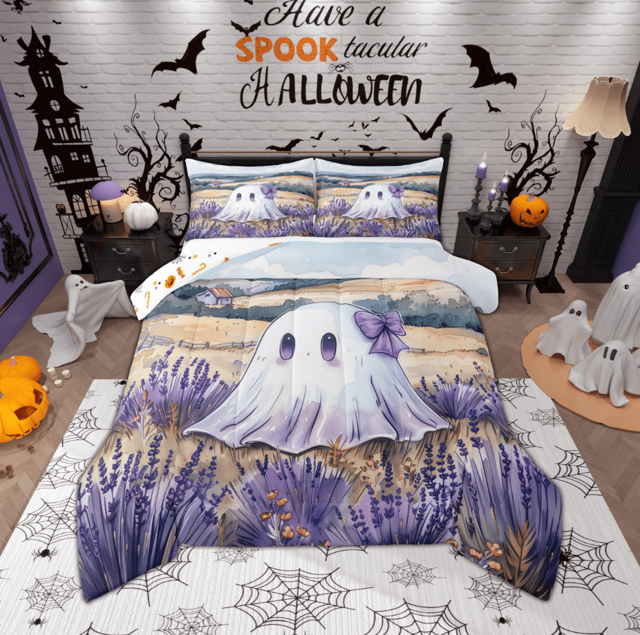 Manfei Funny Cartoon Ghost Full Size Comforter Sets for Kids, Western ...