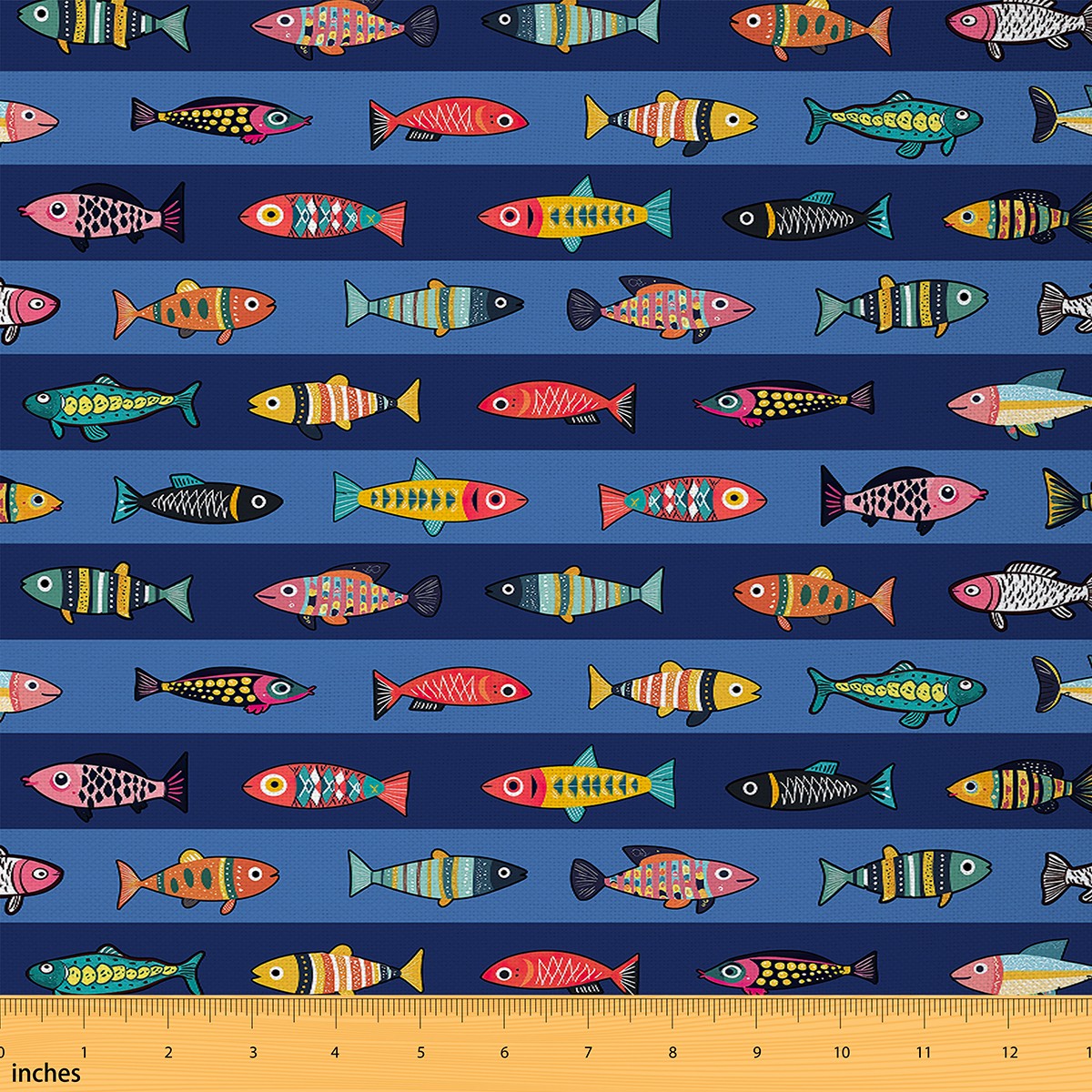 Manfei Funny Fish Sewing & Crafting Fabric (10 Yards) for Kids Boys ...