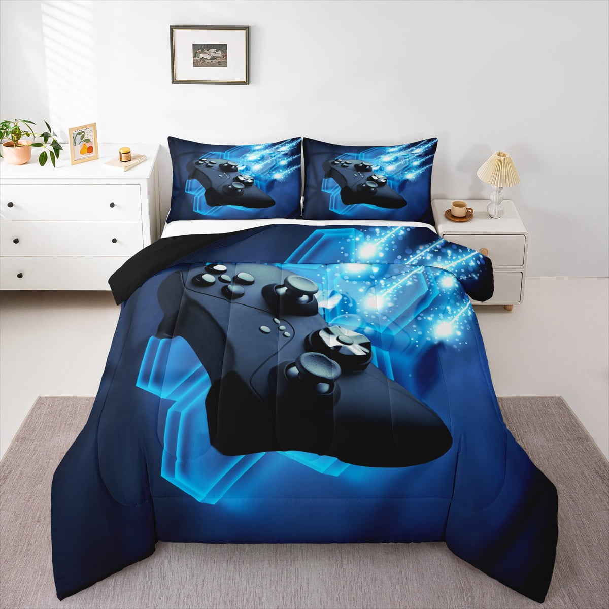 Manfei Game Console Bedding Comforter Set,Modern Video Game Twin ...