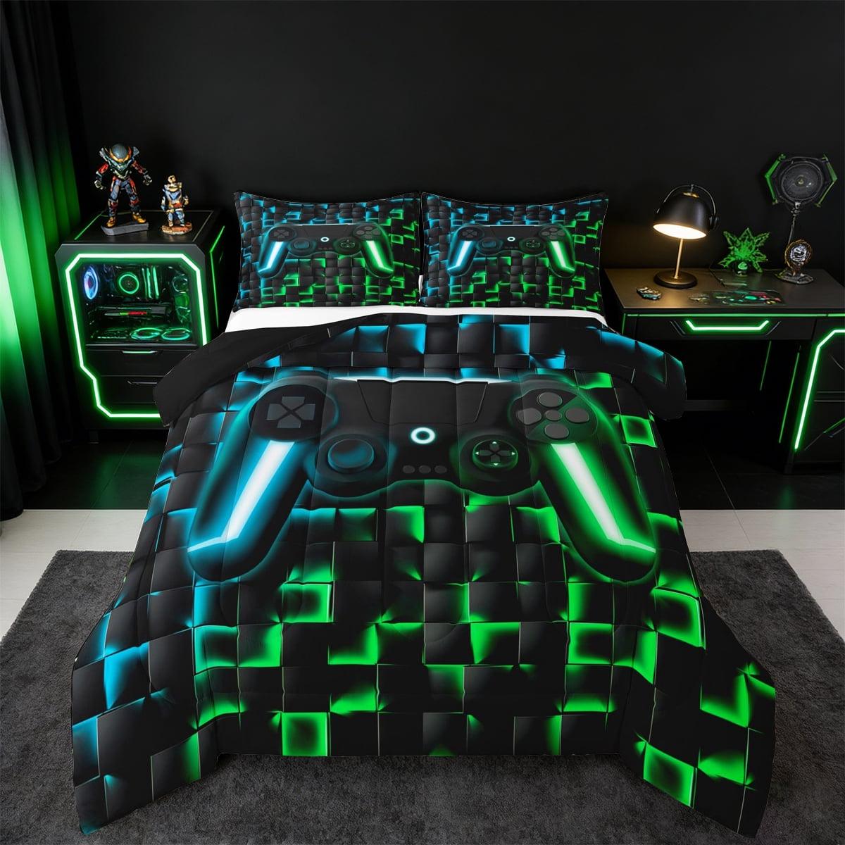Manfei Gamer Gaming Bedding Comforter Set,Vindoe Game Twin Comforter ...