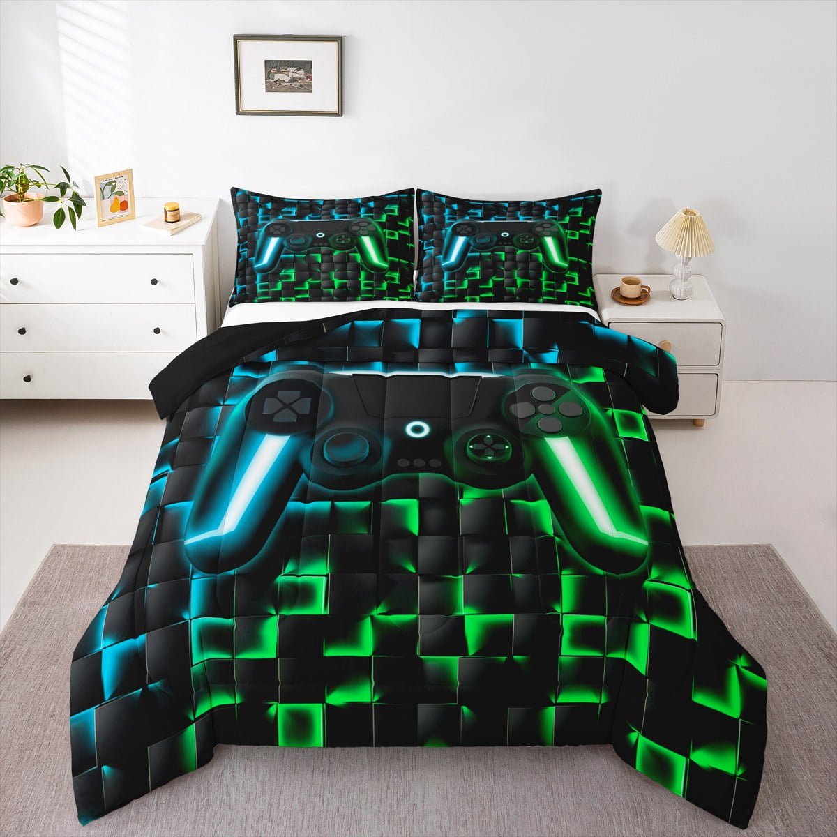 Manfei Gamer Gaming Full Size Comforter Sets,Vindoe Game Bedding ...
