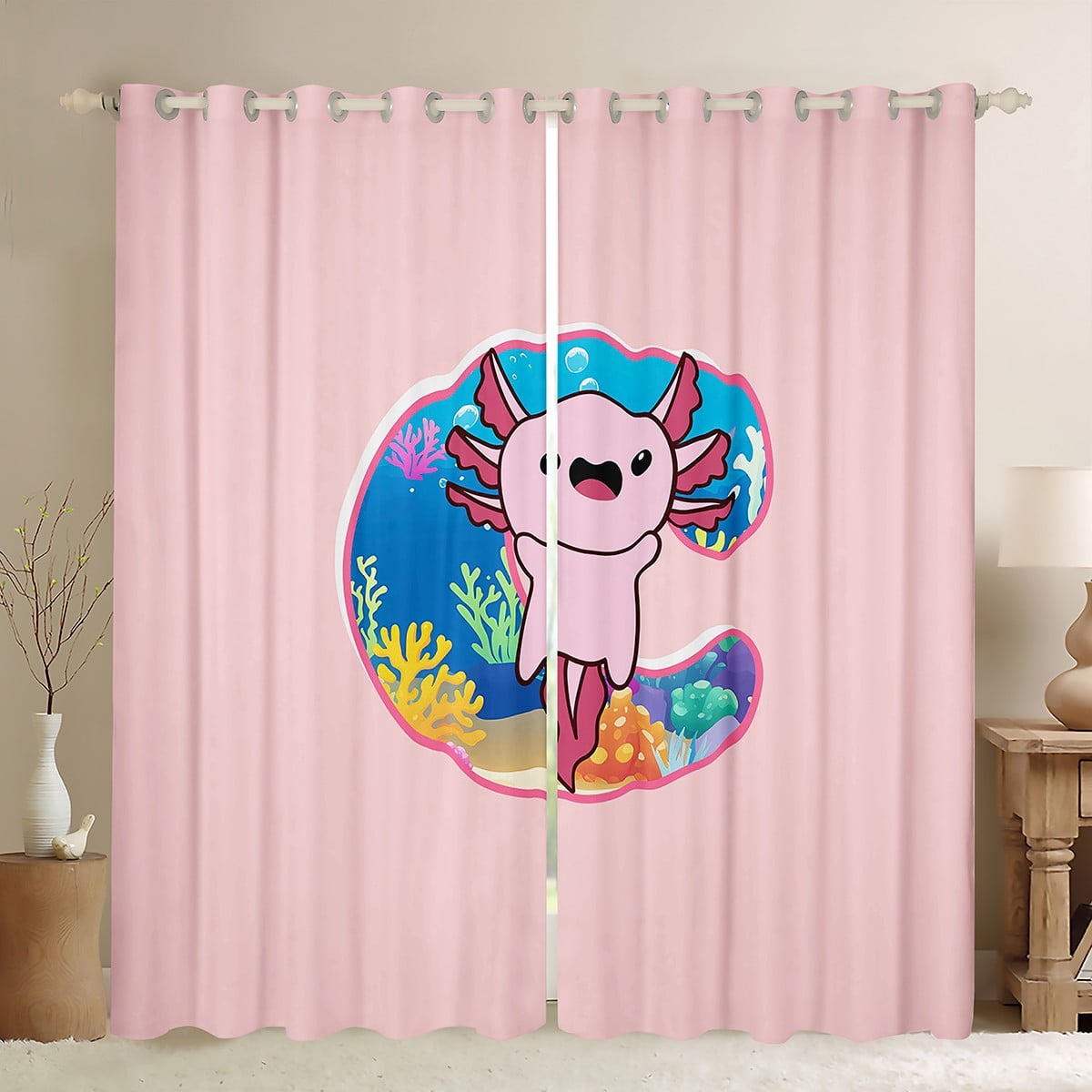 Manfei Girl Personalized Gifts Blackout Curtains Set of 2 (52x84 Each ...