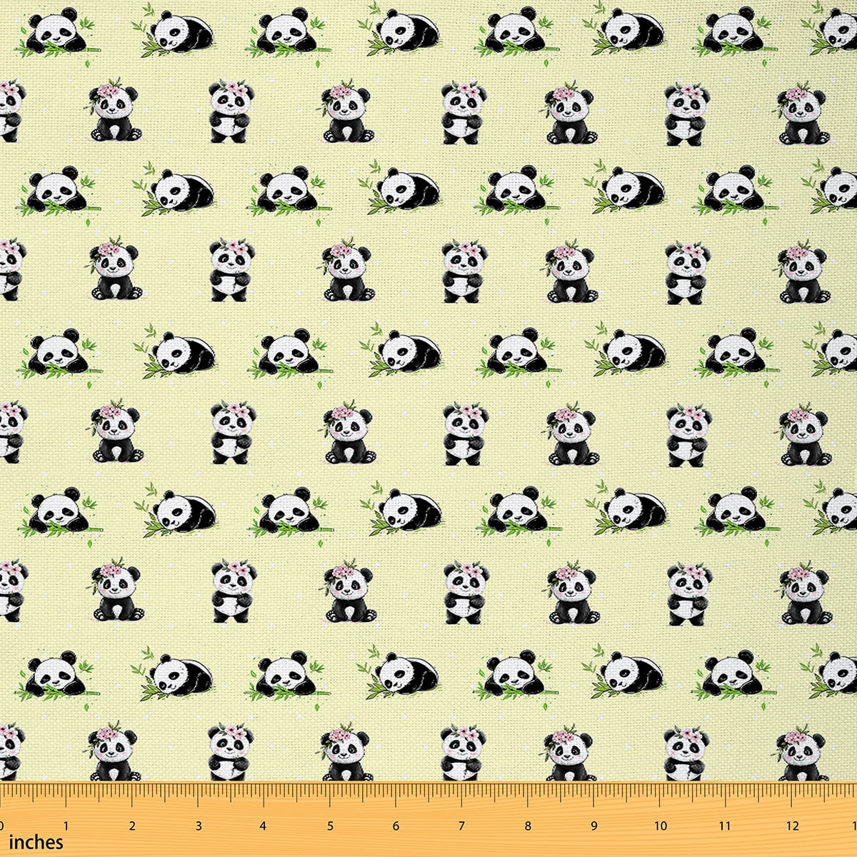 Manfei Girls Cute Animal Fabric by the Yard (2 Yards), Kawaii Panda ...