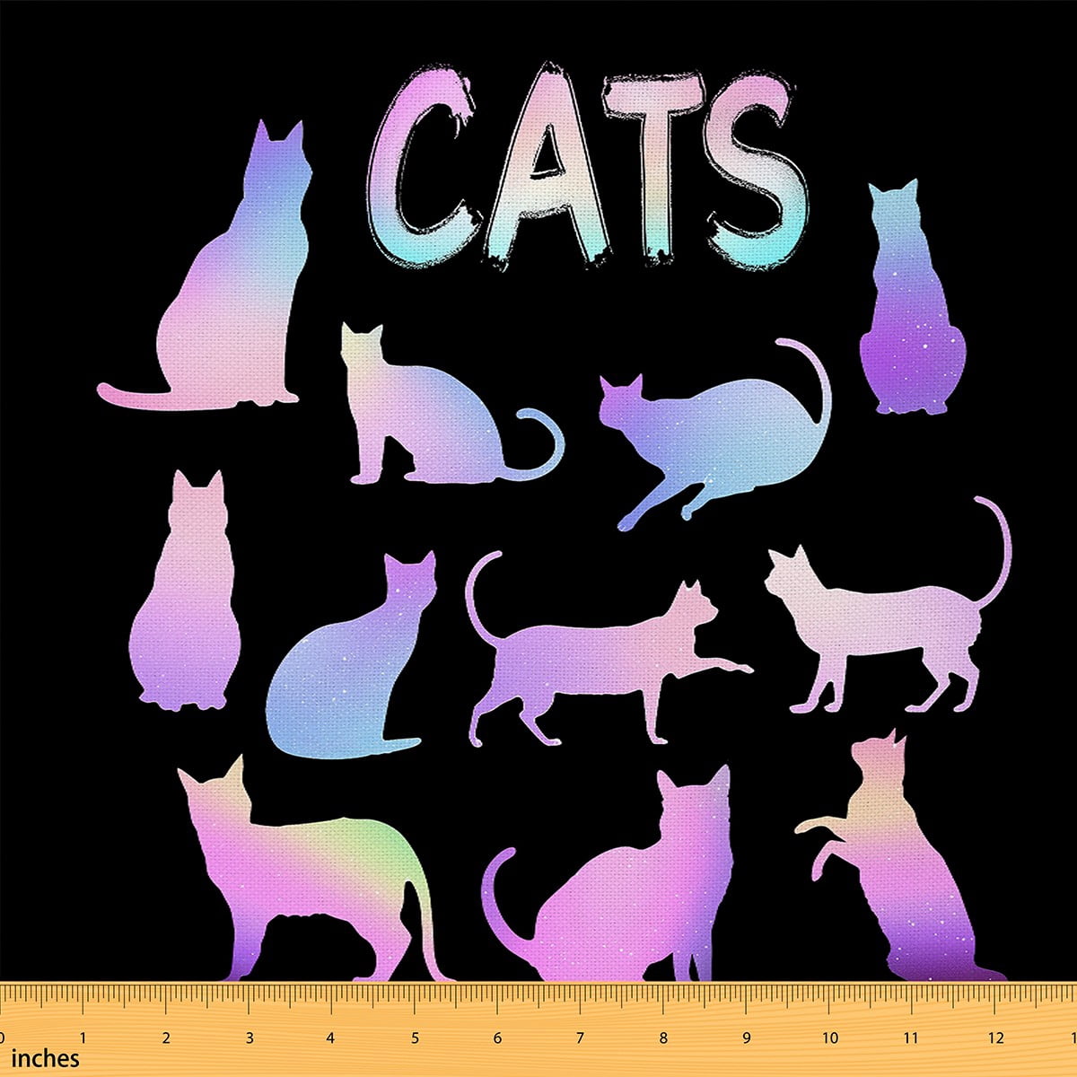 Manfei Girls Pink Cats Sewing & Crafting Fabric (1 Yard), Kawaii ...