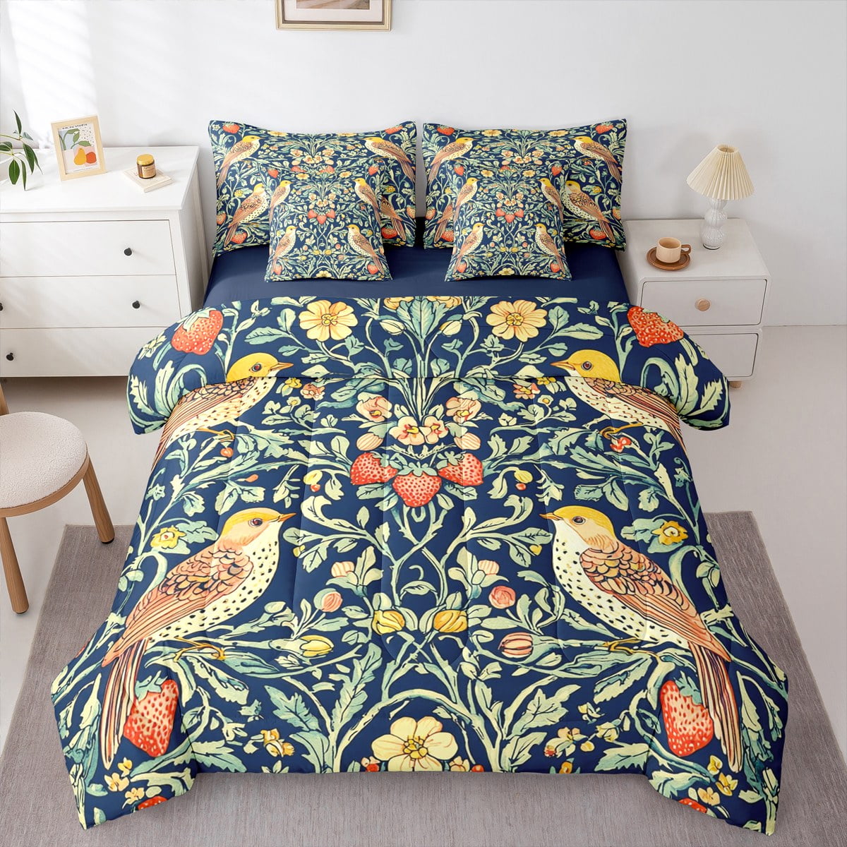 Manfei Hippie Animal Bird Bedding Comforter Set 7pcs, Rustic Mandala ...
