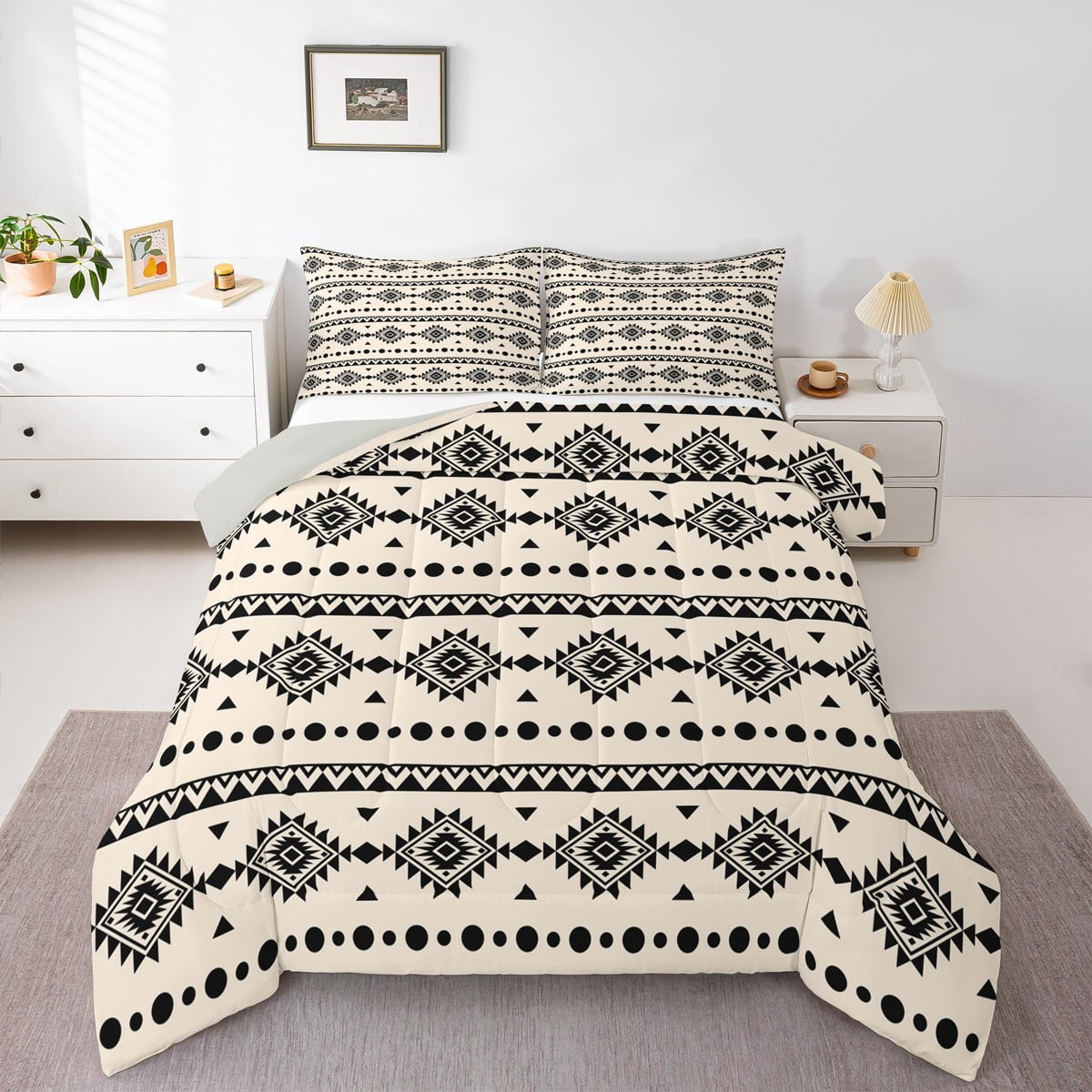 Manfei Hippie Aztec Bedding Comforter Set, Tribal Western Twin ...