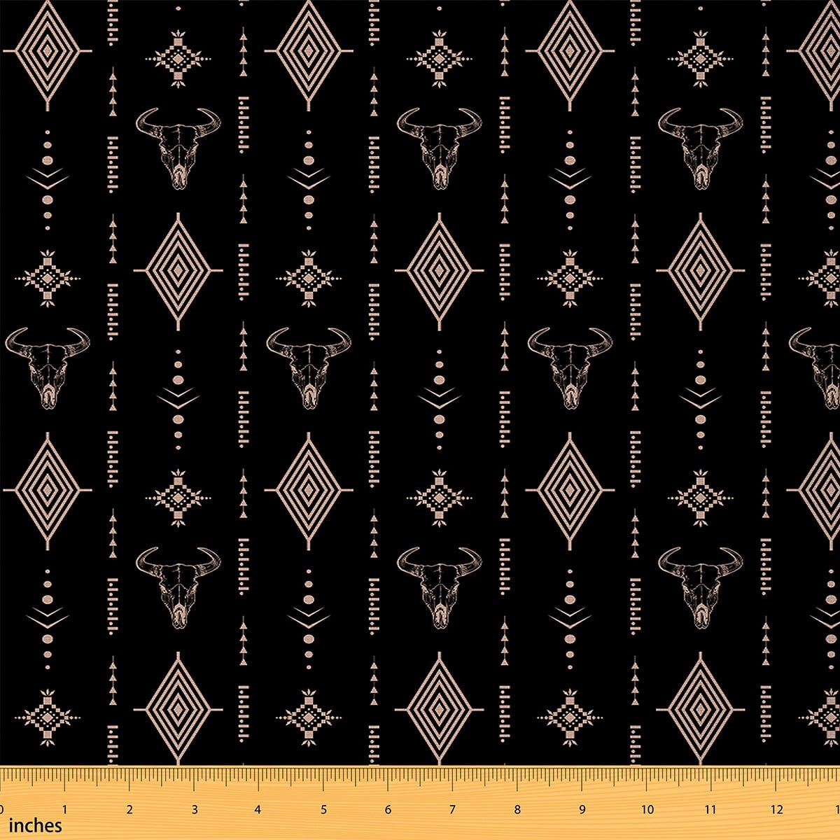 Manfei Hippie Aztec Fabric by the Yard (3 Yards), Farmhouse Cow ...