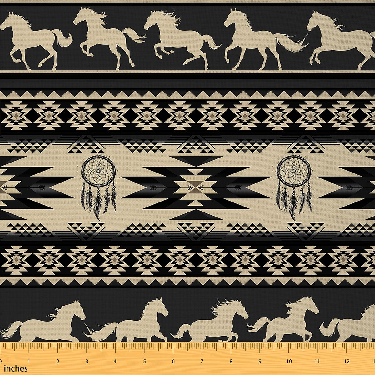 Manfei Hippie Aztec Sewing & Crafting Fabric (1 Yard), Boho Dream ...