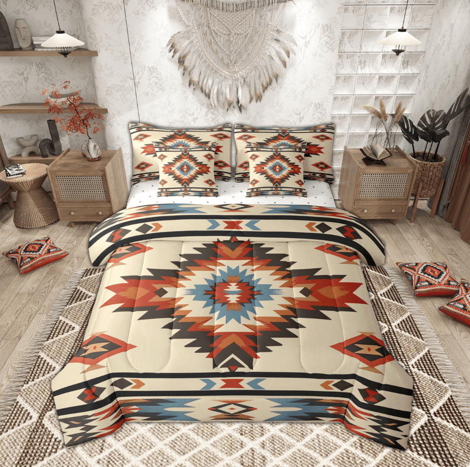 Manfei Hippie Aztec Teens Twin Bedding Sets 7-Piece, Western Bohemian ...