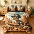 Manfei Hippie Lizard Queen Bedding, Tropic Desert Animal Bedding ...