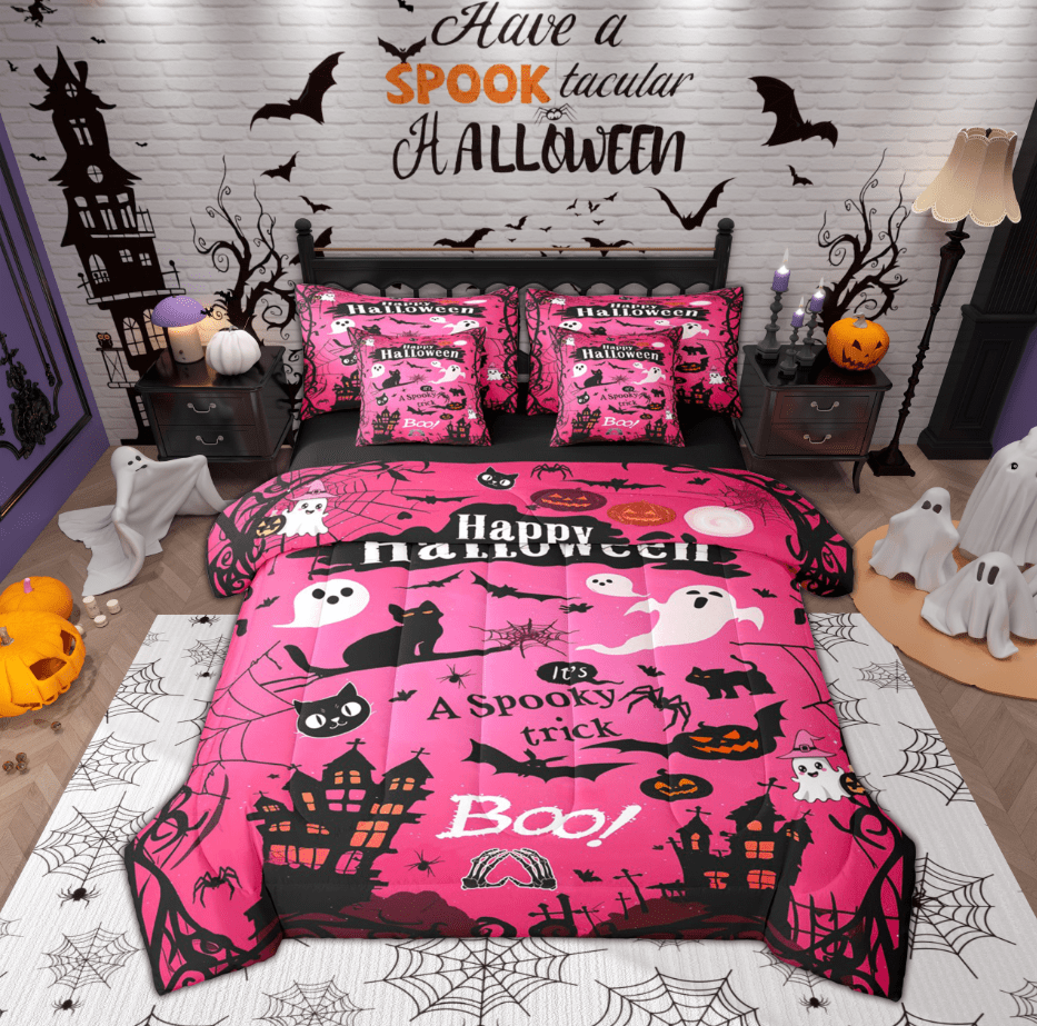 Manfei Horror Ghost Child Bedding Comforter Set 7-Piece, Spooky Trick ...