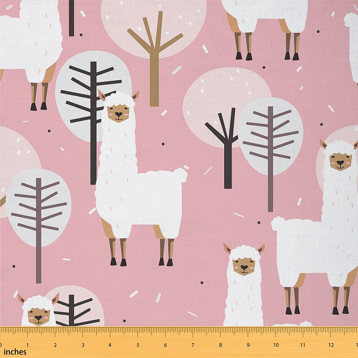 Manfei Kawaii Alpaca Llama Sewing & Crafting Fabric (3 Yards) for Kids ...