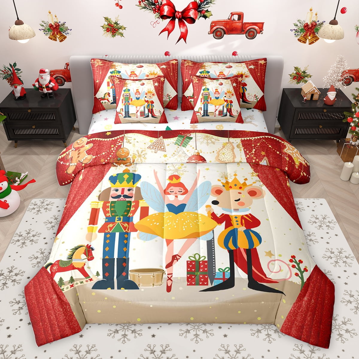 Manfei Kawaii Ballet Princess Bedding Comforter Set 7pcs for Kids ...