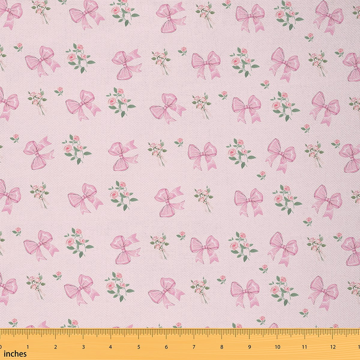 Manfei Kawaii Pink Bow Fabric by the Yard (1 Yard), Cute Ribbon ...