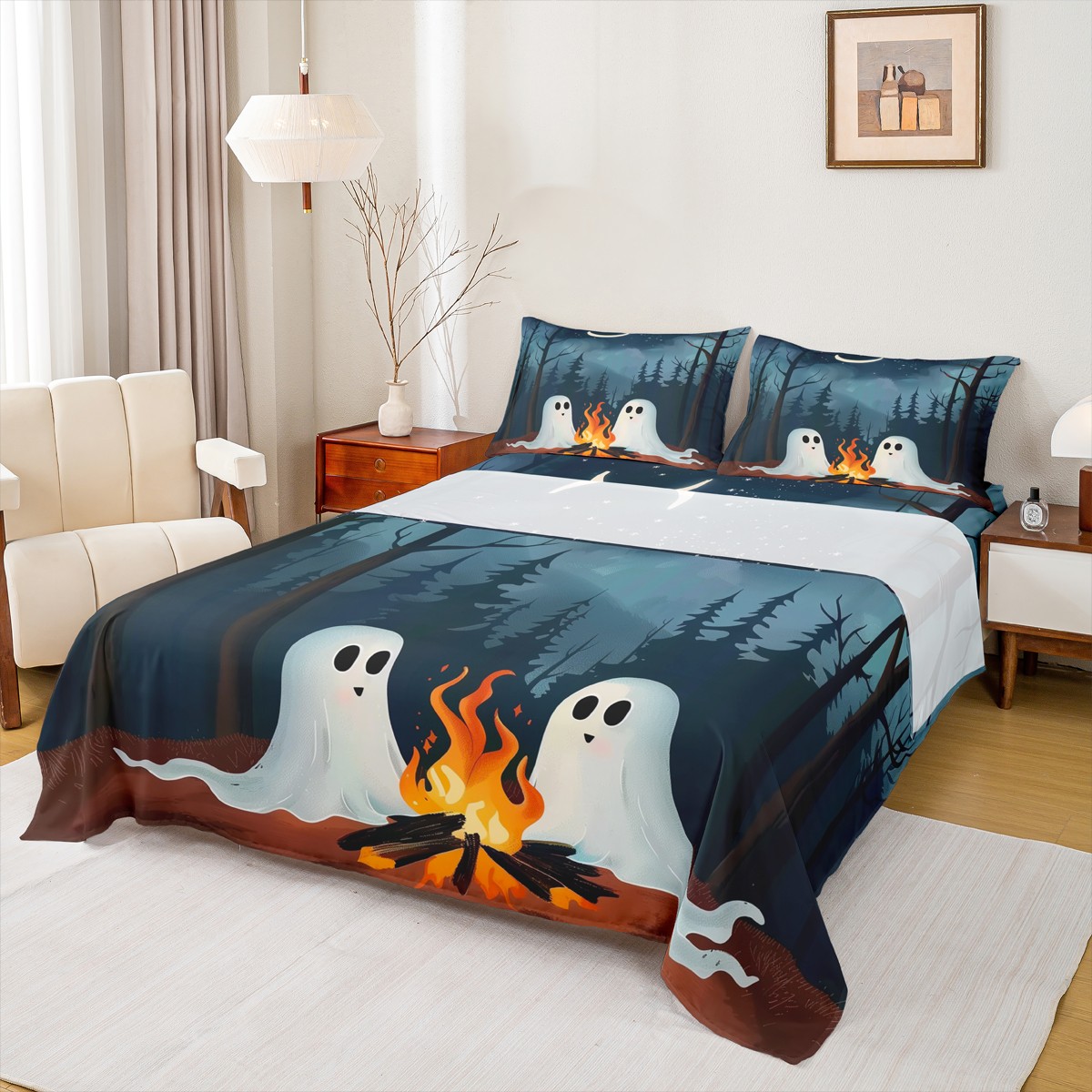 Manfei Kawaii Spooky Animal Full Size Sheets 4pcs for Boys Girls ...