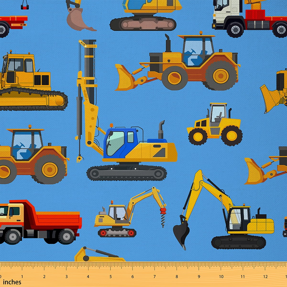 Manfei Kids Tractors Trucks Sewing & Crafting Fabric (10 Yards ...