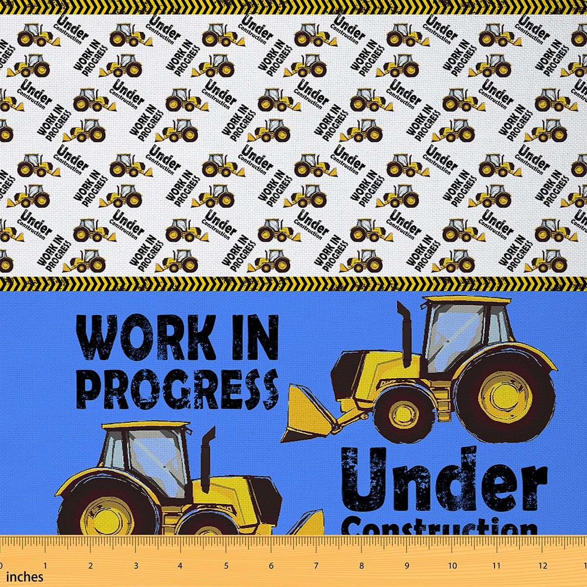 Manfei Kids Truck Tractor Fabric by the Yard (3 Yards), Construction ...