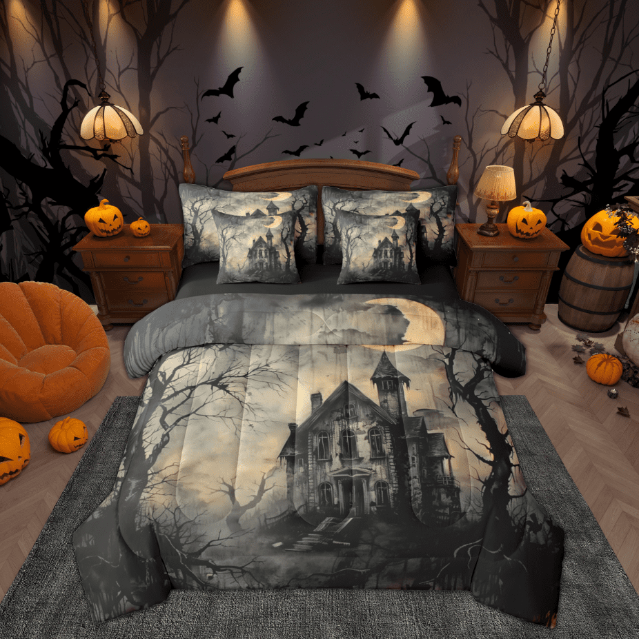 Manfei Magic Halloween Castle Bedding Comforter Set 7pcs for Kids ...