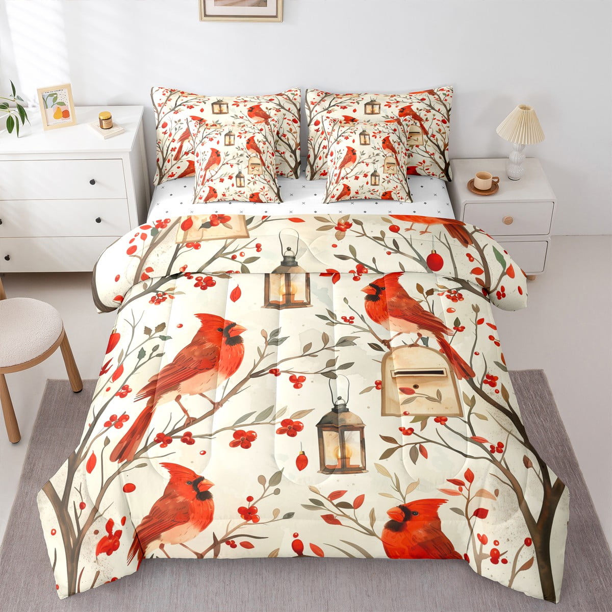Manfei Merry Christmas Bedding Comforter Set 7pcs for Kids, Cartoon ...