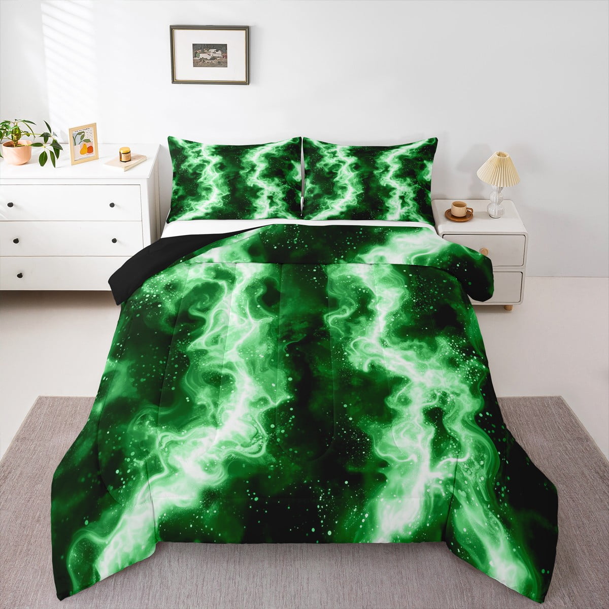 Manfei Modern Splash Ink Bedding Comforter Set,Minimalist Aesthetic Art ...