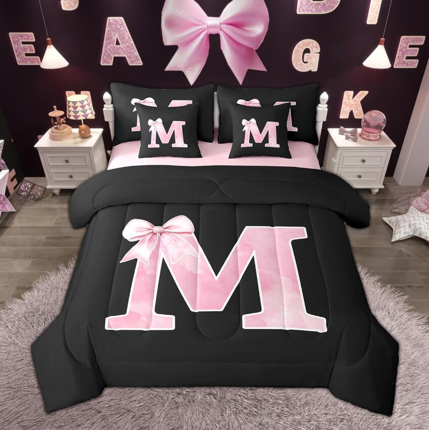 Manfei Monogrammed Girl Bedding Comforter Set 7pcs, Personalized ...