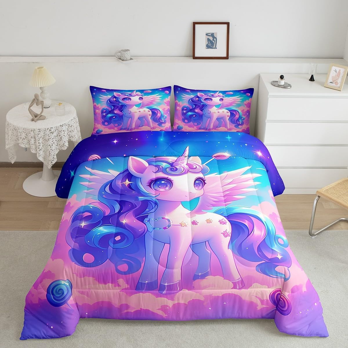 Manfei Mushroom Comforter Set Queen Size, Botanical Plants Quilt Set ...