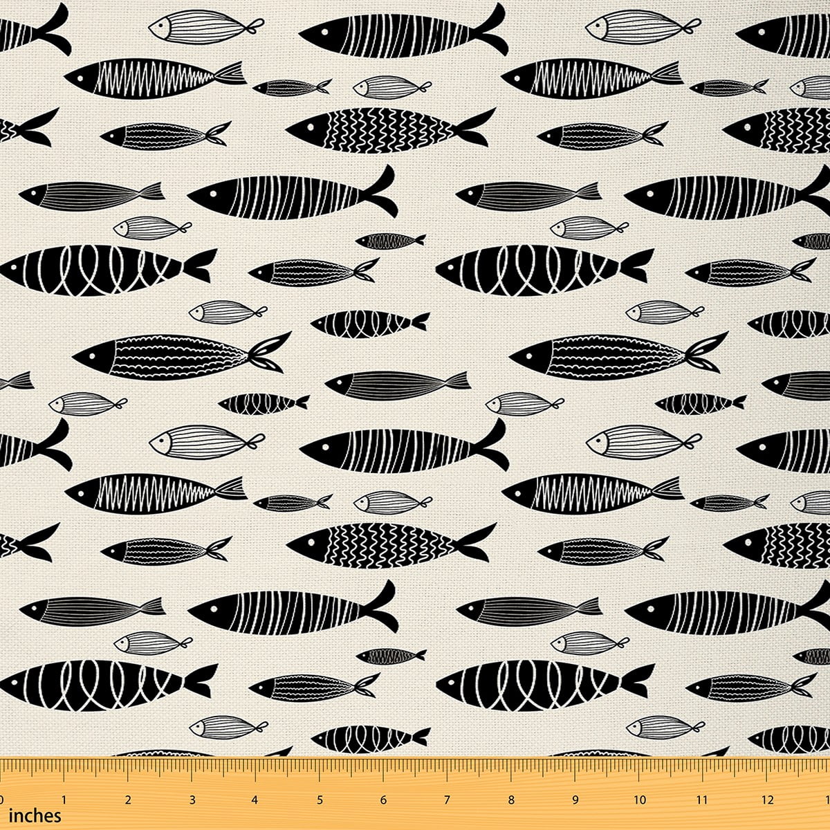 Manfei Ocean Fish Fabric by the Yard (1 Yard), Sea Animal Decorative ...
