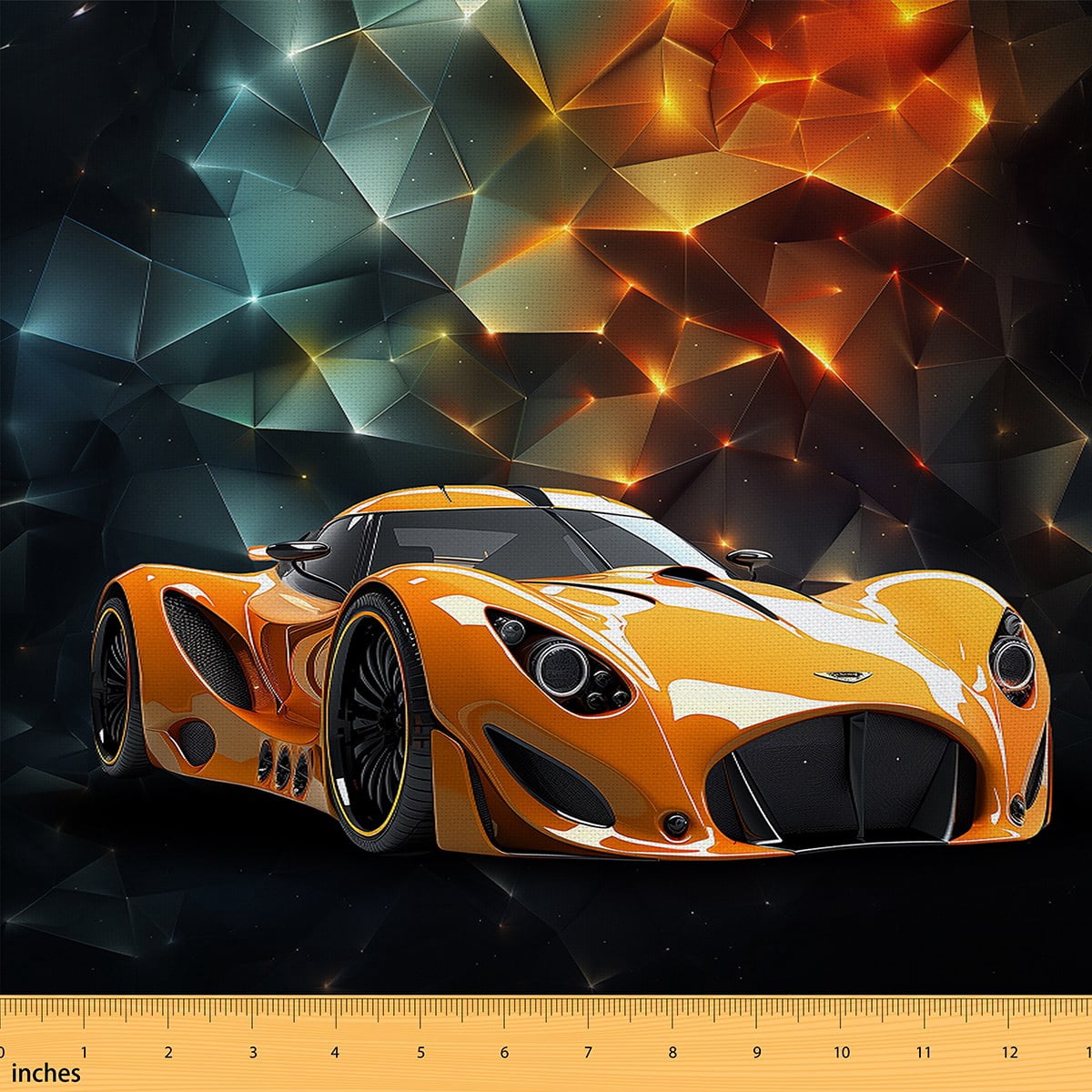 Manfei Orange Sports Car Fabric by the Yard (3 Yards), Colorful ...