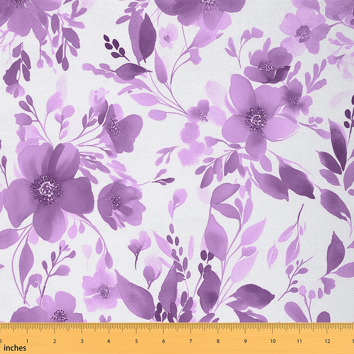 Manfei Purple Floral Fabric by the Yard (10 Yards) for Girls, Dreamy ...