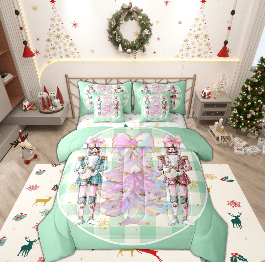Manfei Retro Nutcracker Soldier 7-Piece Twin Bedding Sets,Merry ...