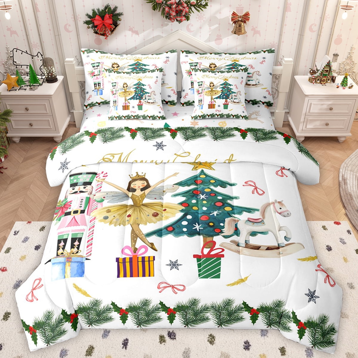 Manfei Royal Nutcracker Guard Bedding Comforter Set 7 Pieces for Teens ...