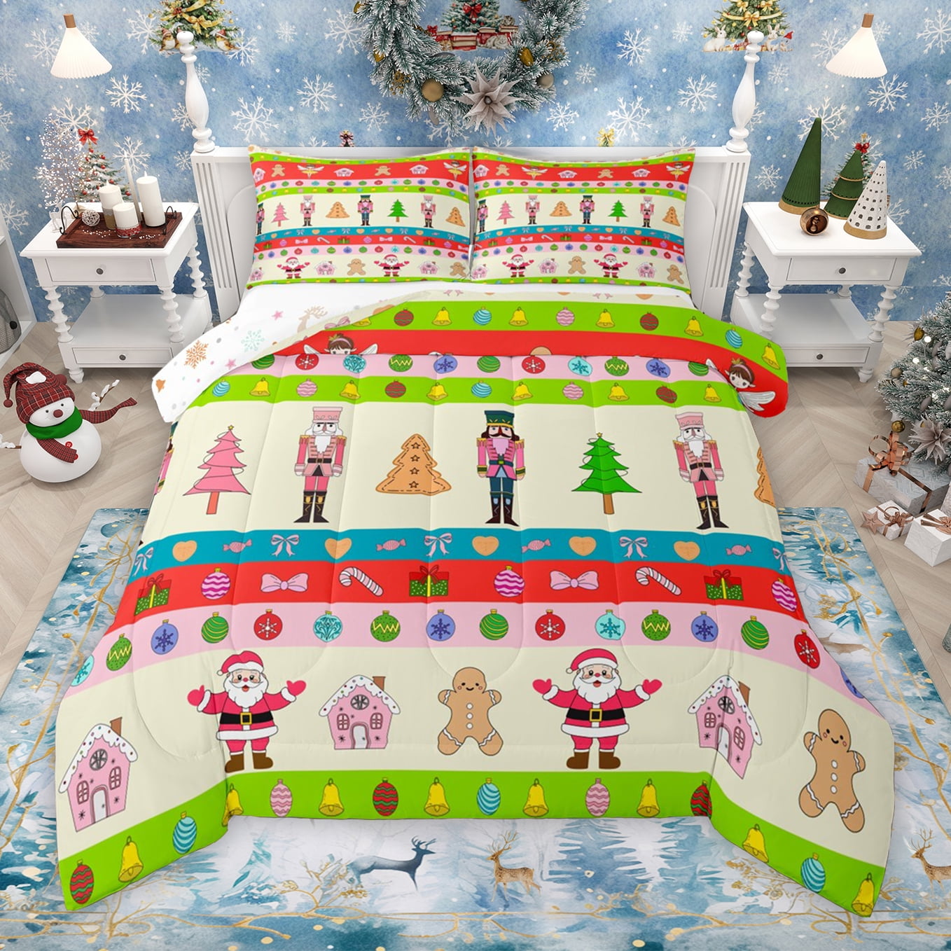 Manfei Royal Nutcracker Guard Full Size Comforter Sets for Kids, Kawaii ...