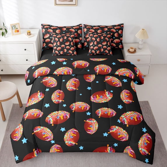 Manfei Rugby Ball Full Size Bedding Sets,Football Sport Games Full Size ...