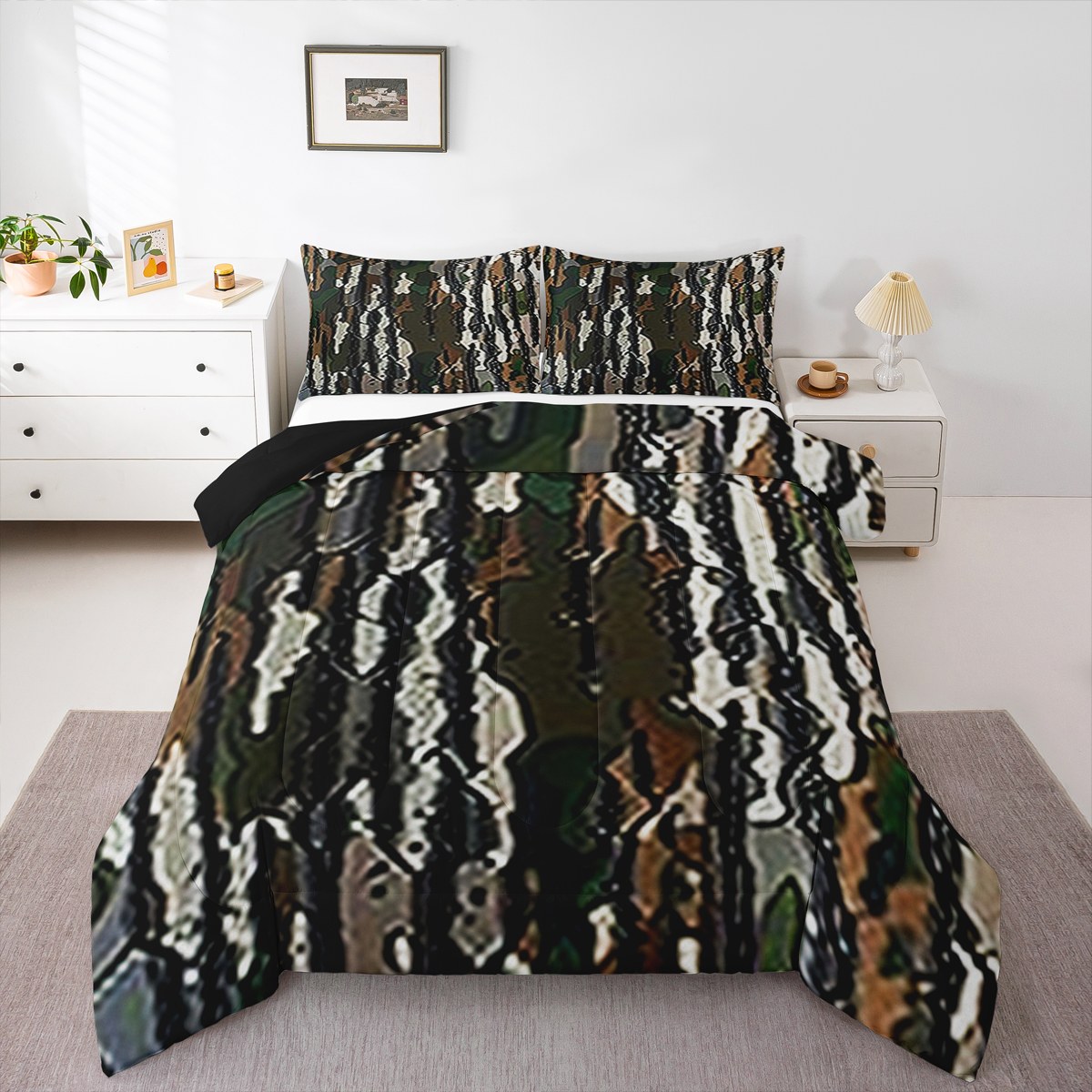 Manfei Rustic Farmhouse Bedding Sets Full with Comforter, Vintage ...