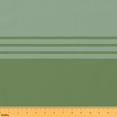 Manfei Sage Band Fabric by the Yard 2 Yards, Olive Stripe Sewing Fabric ...
