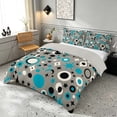 Manfei Star Circle Duvet Cover Queen, Retro Geometric Queen Bedding ...