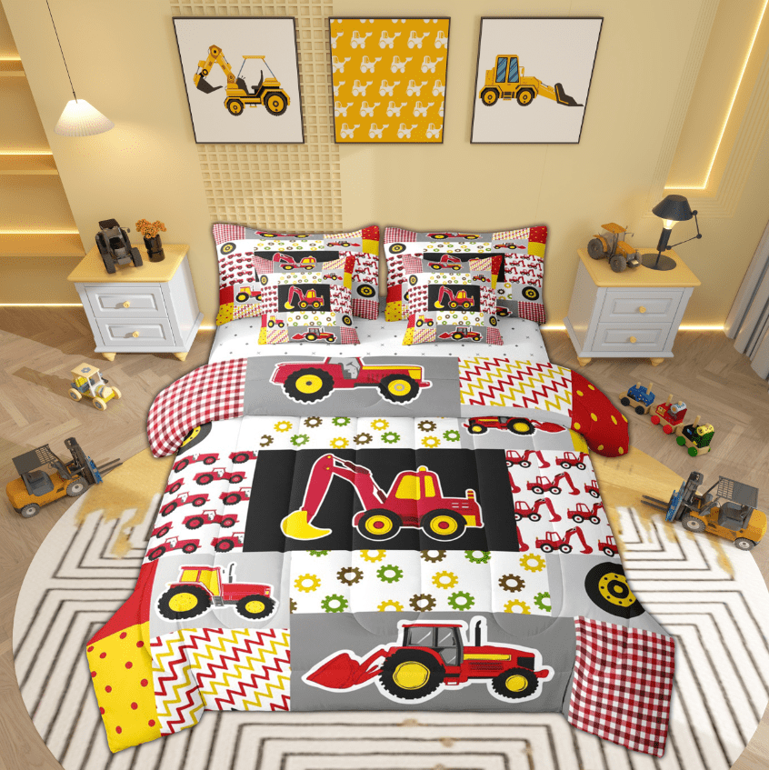 Manfei Tractor Machinery Truck Twin Bedding Sets 7-Piece, Construction ...