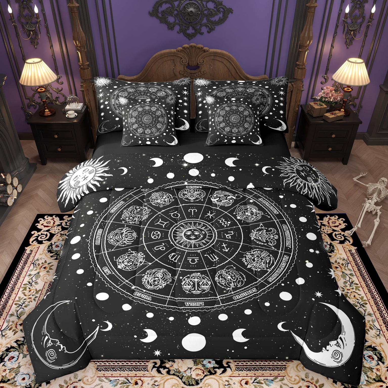 Manfei Tribal Stars Moon 7-Piece Twin Bedding Sets, Mystic ...