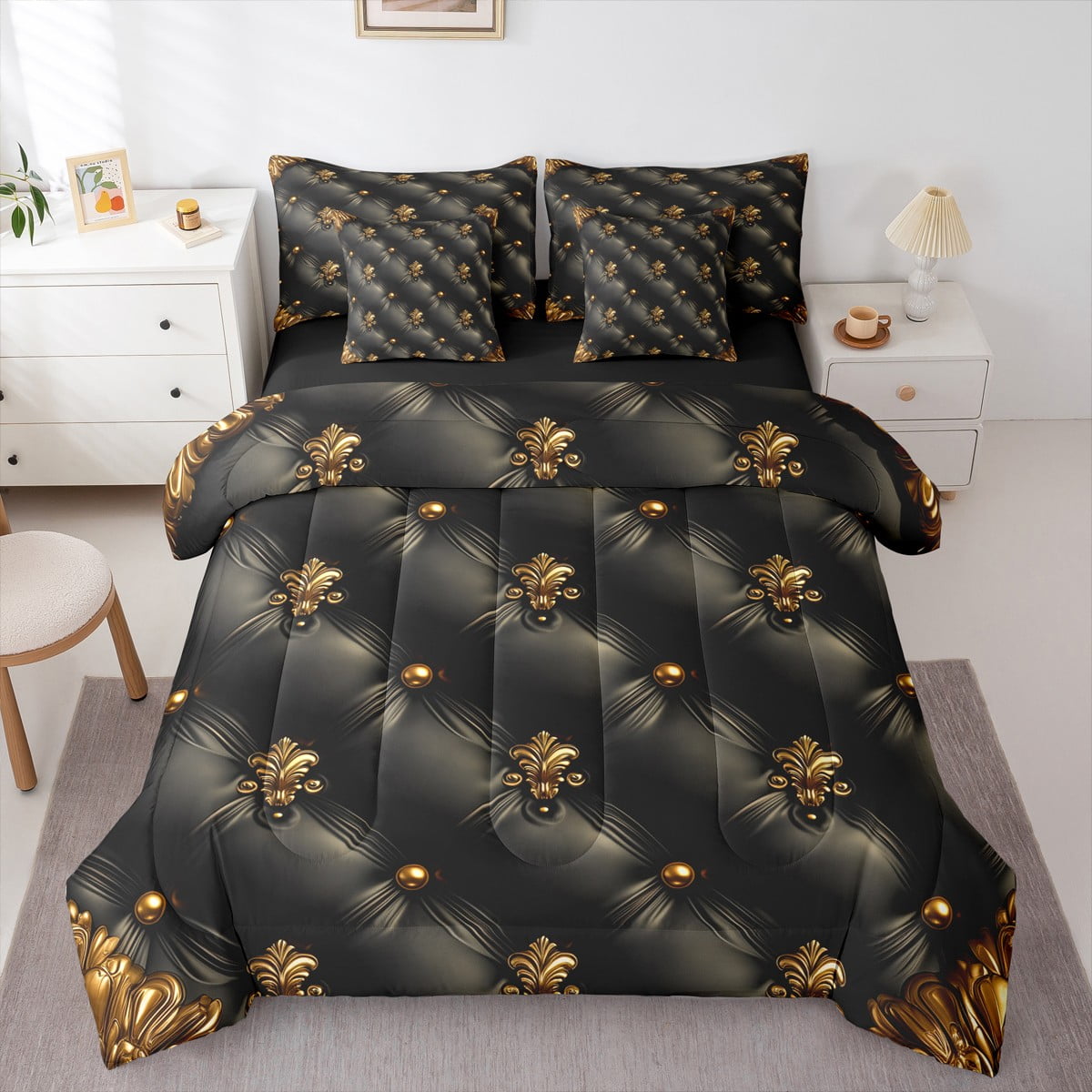 Manfei Tribal Western Damask Bedding Comforter Set 7 Pieces, Hippie ...