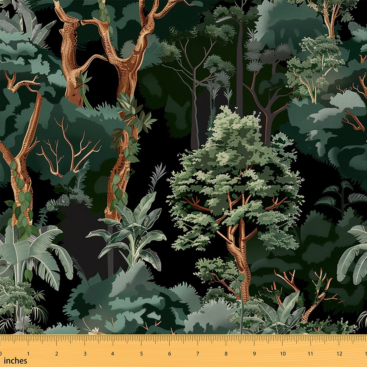 Manfei Tropical Jungle Fabric by the Yard (3 Yards), Green Tree ...